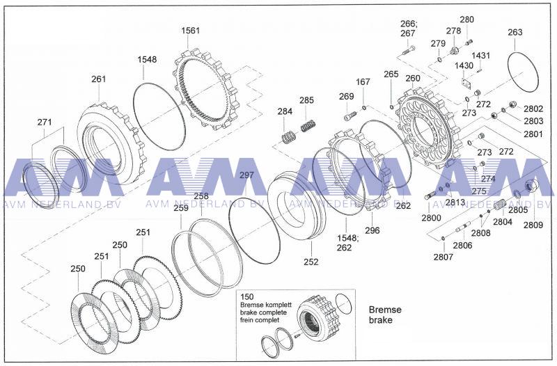 Complete axle D102PL341/528-NLB-FS Kessler | D102PL341/528-NLB-FS|1