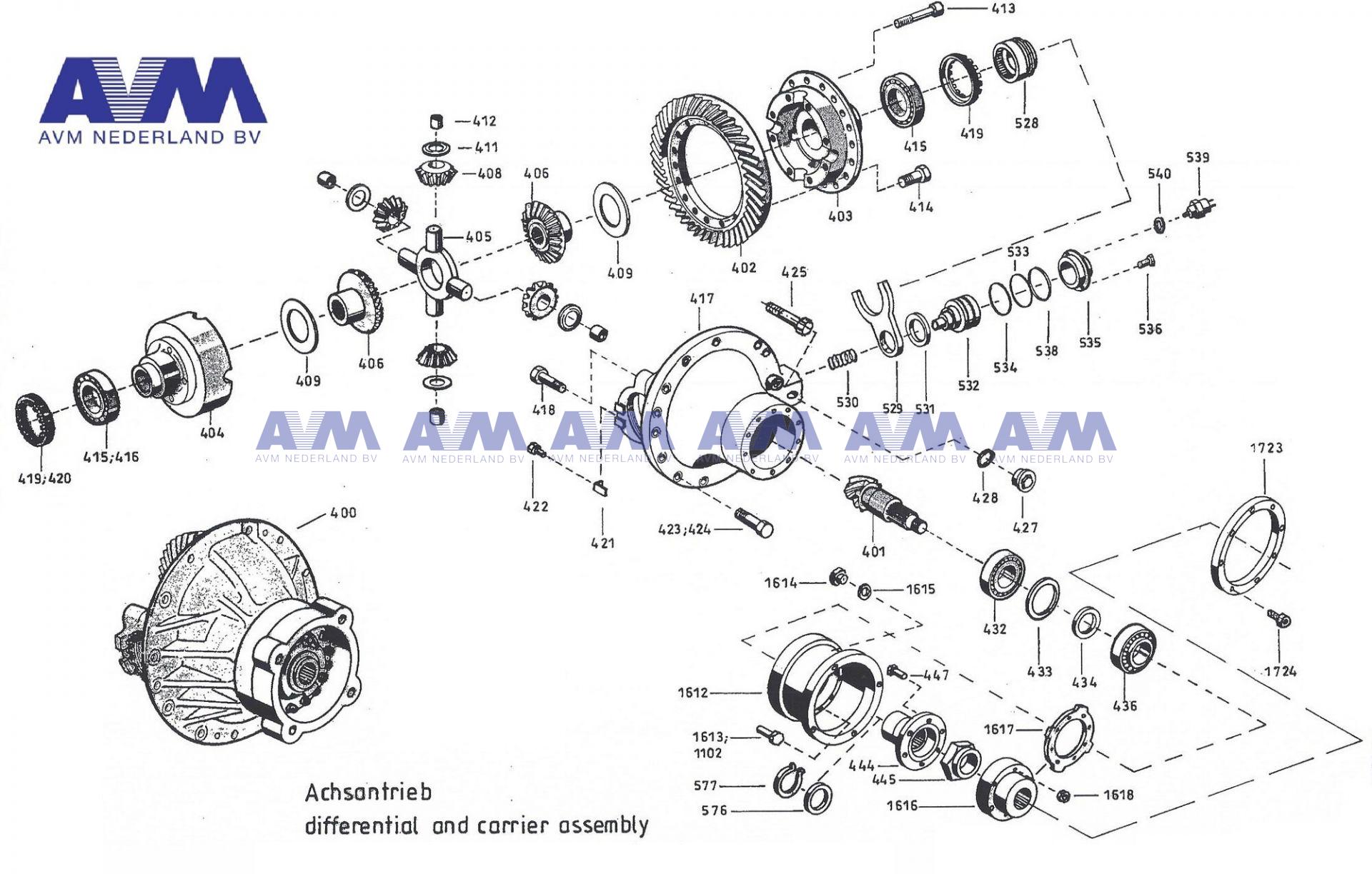 Axle drive assembly D91P489 Kessler | D91P489|1